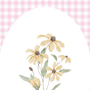 Pink Gingham Floral Gallery Wall Prints: Vintage Cottagecore (digital ...