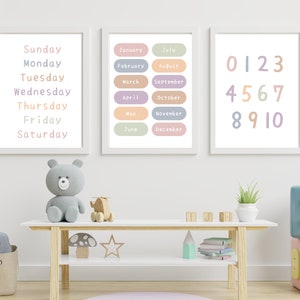 Pastel Months of the Year Poster | Educational | Homeschool - Etsy