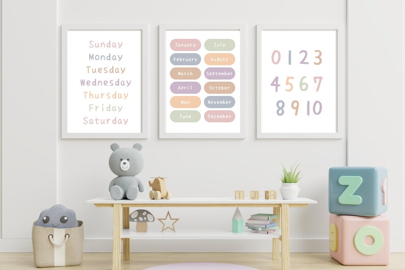 Pastel Months of the Year Poster | Educational | Homeschool - Etsy