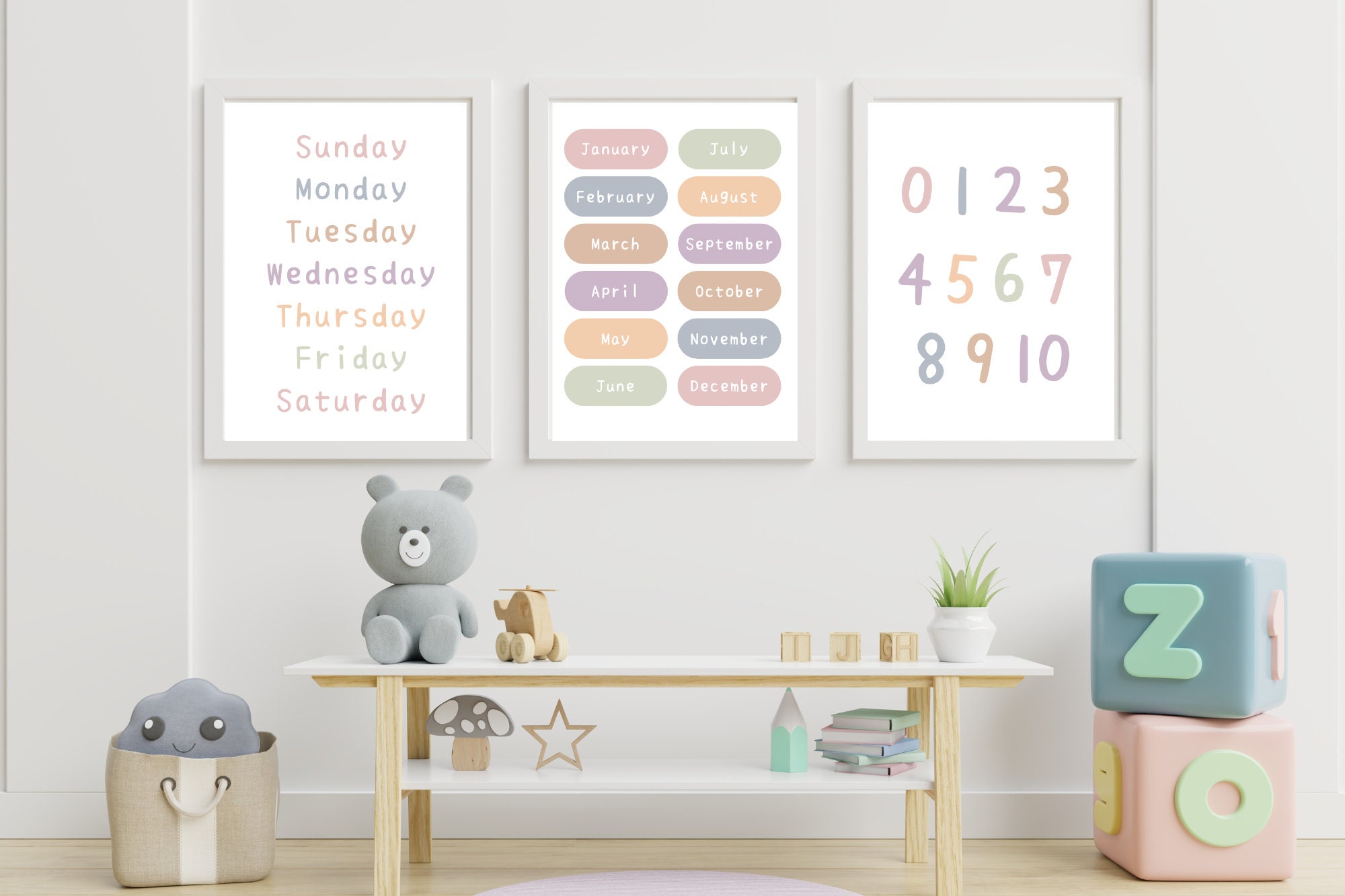 Pastel Months of the Year Poster | Educational | Homeschool - Etsy