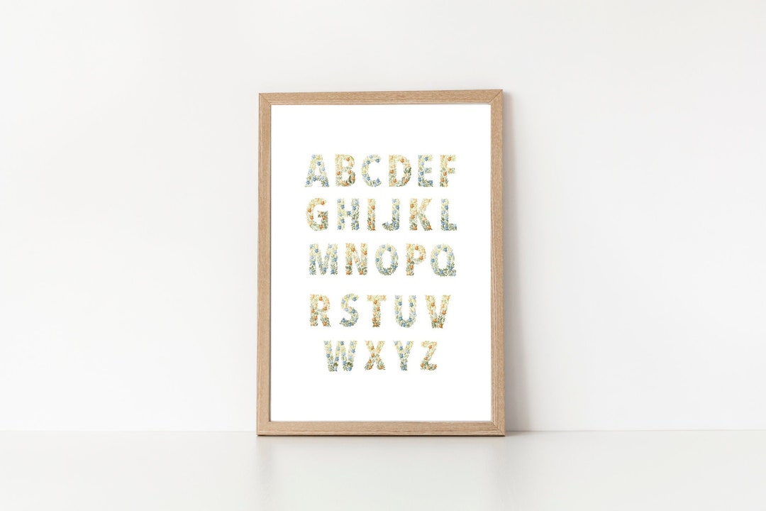 Floral Alphabet Poster | Educational | Homeschool | Classroom - Etsy