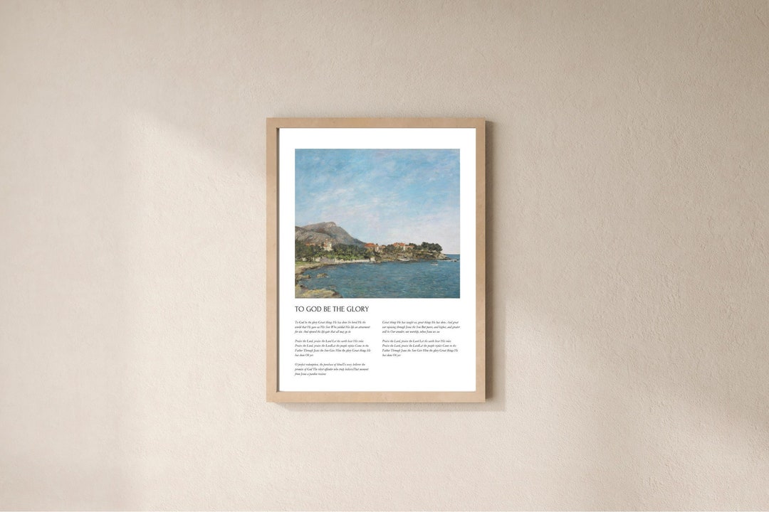 To God Be the Glory Hymns Poster Print Digital Download Art Print ...