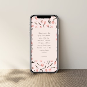 1 Peter 1 the Word of the Lord Stands Forever Bible Verse Phone ...