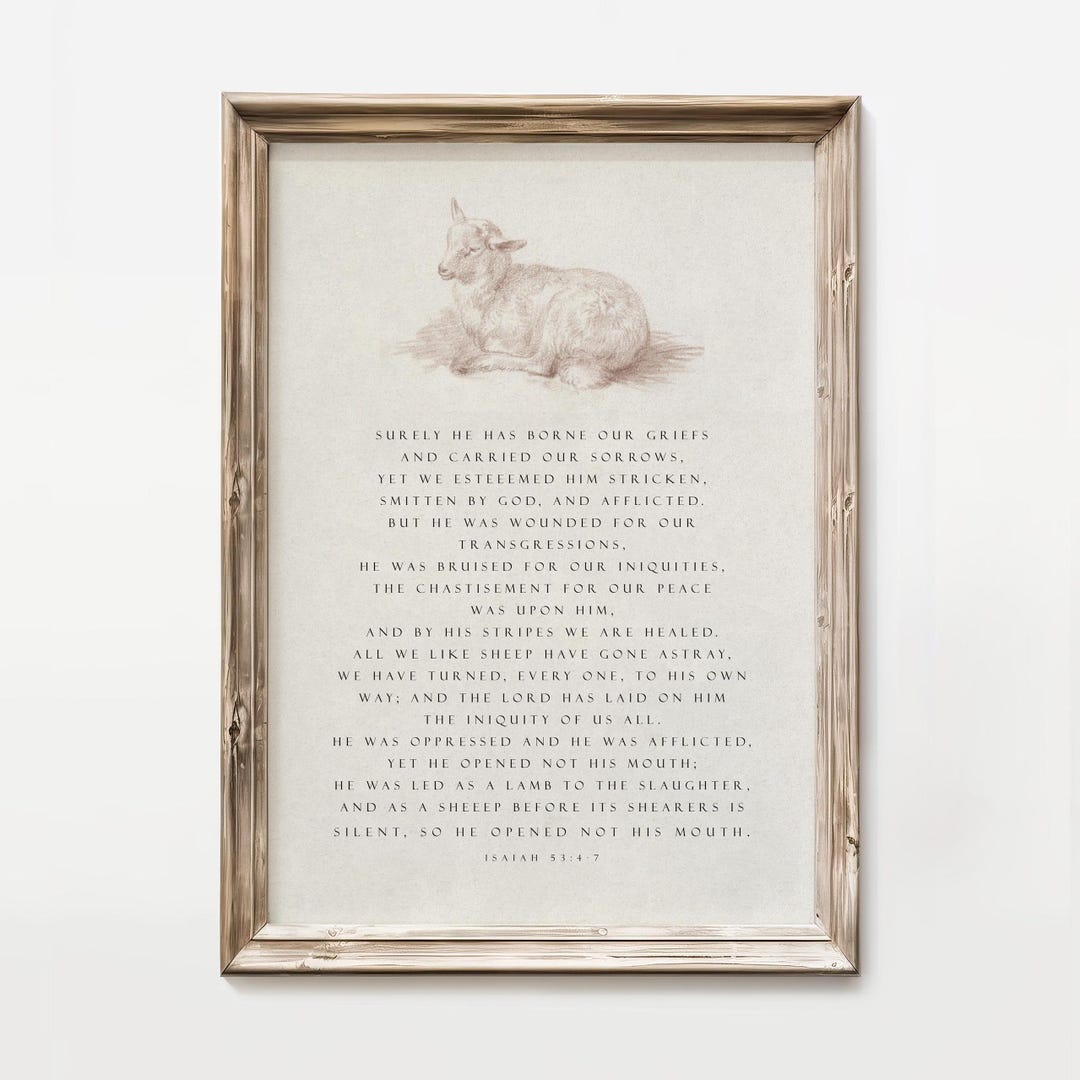 Passover Scripture Print Download. Vintage Lamb and Bible Art Print ...