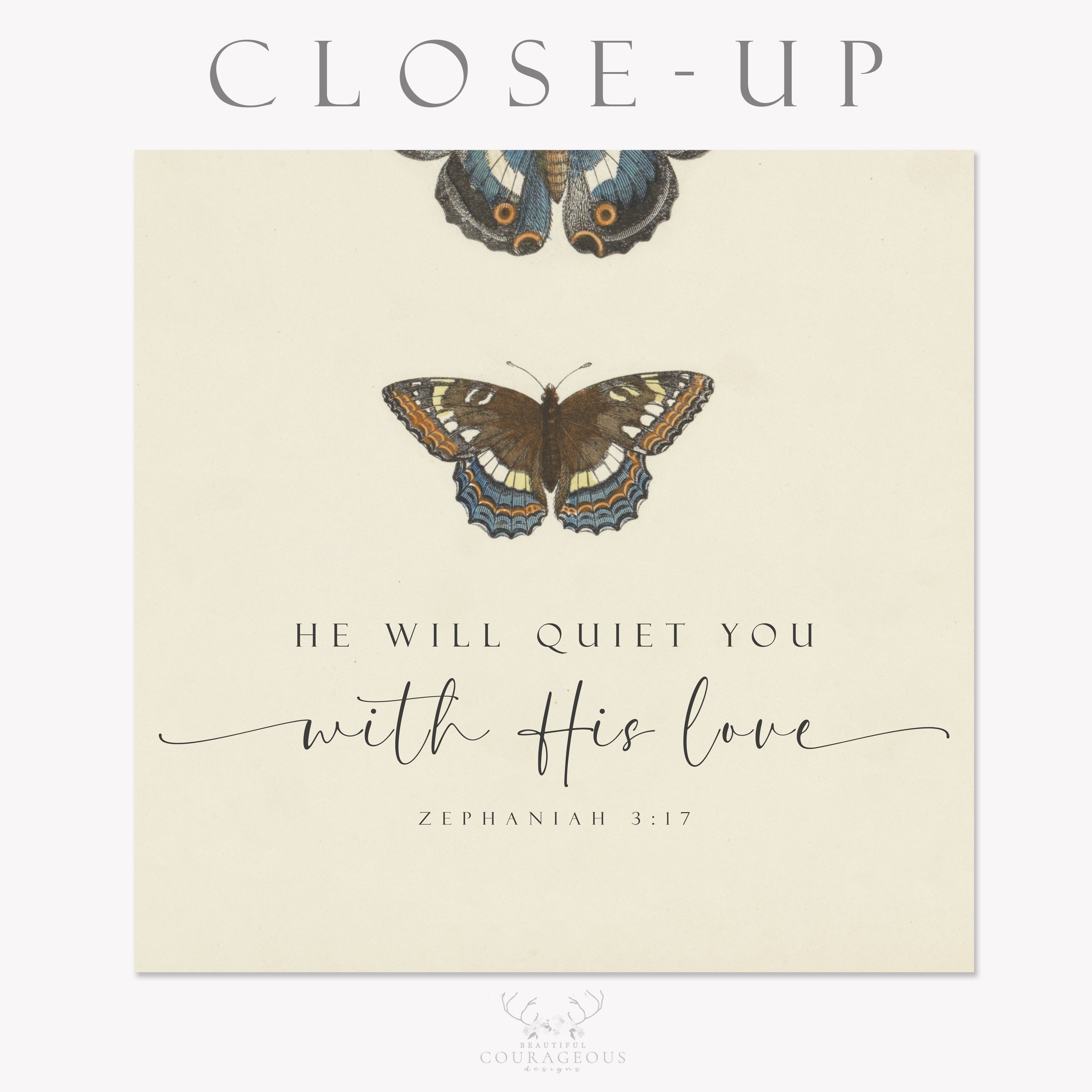 Butterfly Scripture Print Download. Vintage Butterflies & Bible Verse ...