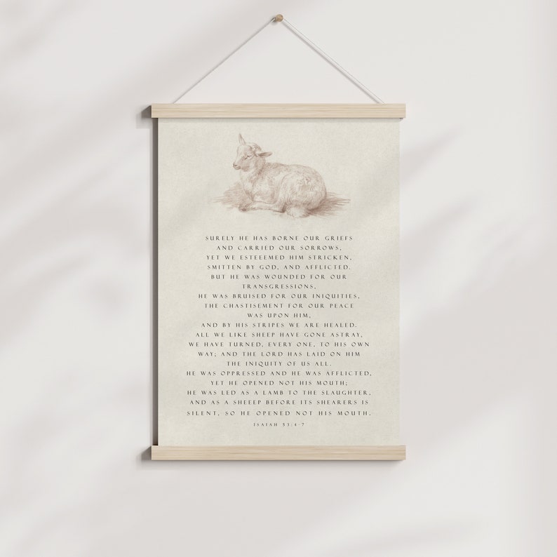 Passover Scripture Print Download. Vintage Lamb and Bible Art Print ...