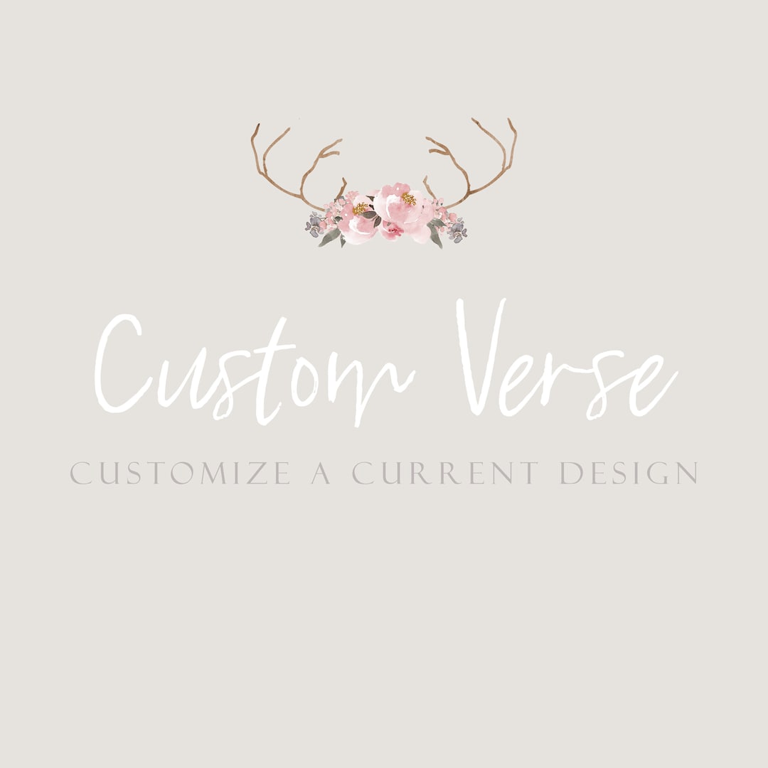 Custom Bible Verse Add-on for Digital Download Designs. Purchase Add-on ...