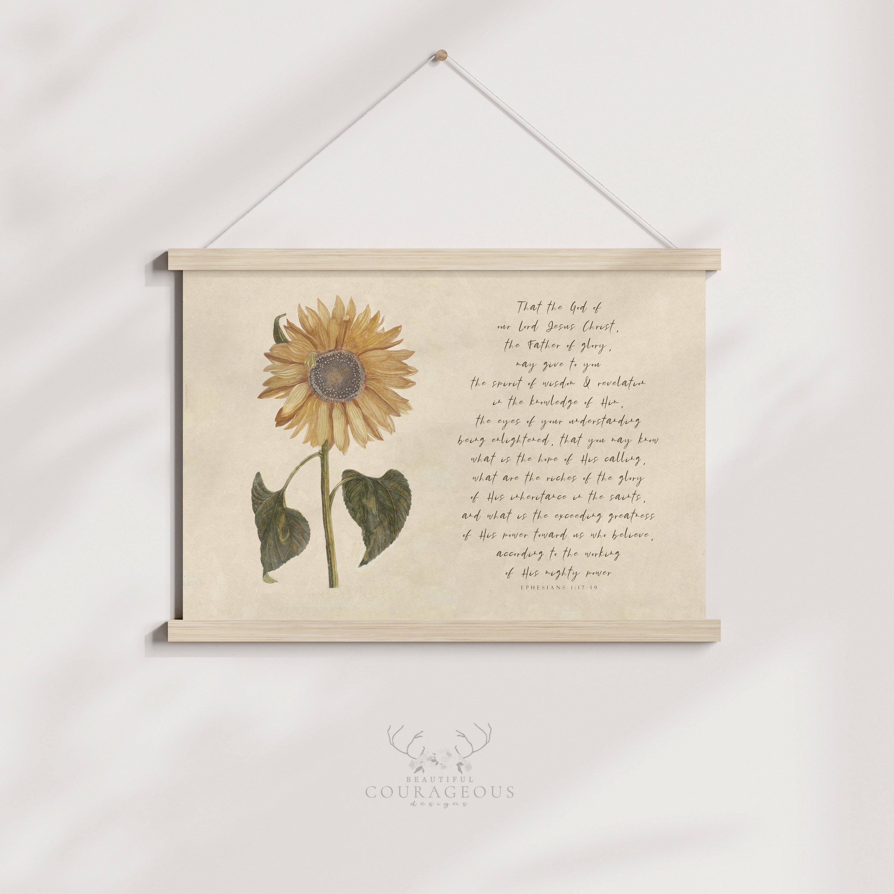 Sunflower Scripture Print Download. Vintage Sunflower and Bible Verse ...