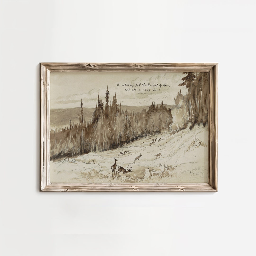 Vintage Scripture Art Print Download. Vintage Watercolor Art With Bible ...