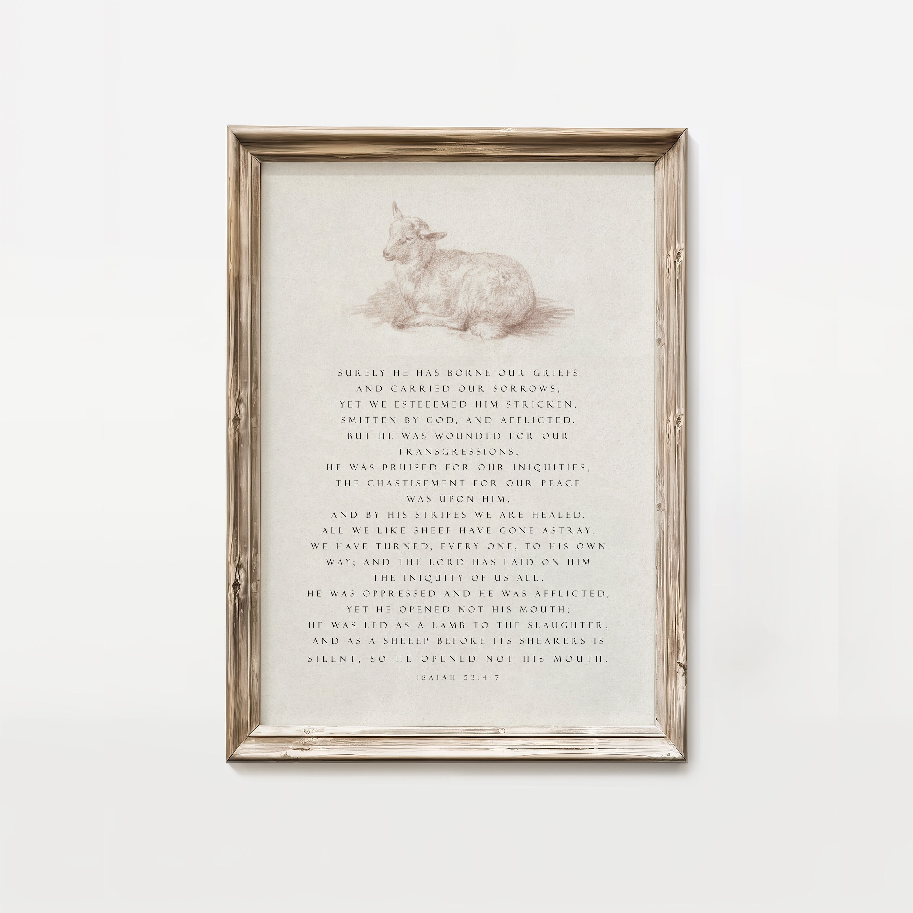 Passover Scripture Print Download. Vintage Lamb and Bible Art Print ...