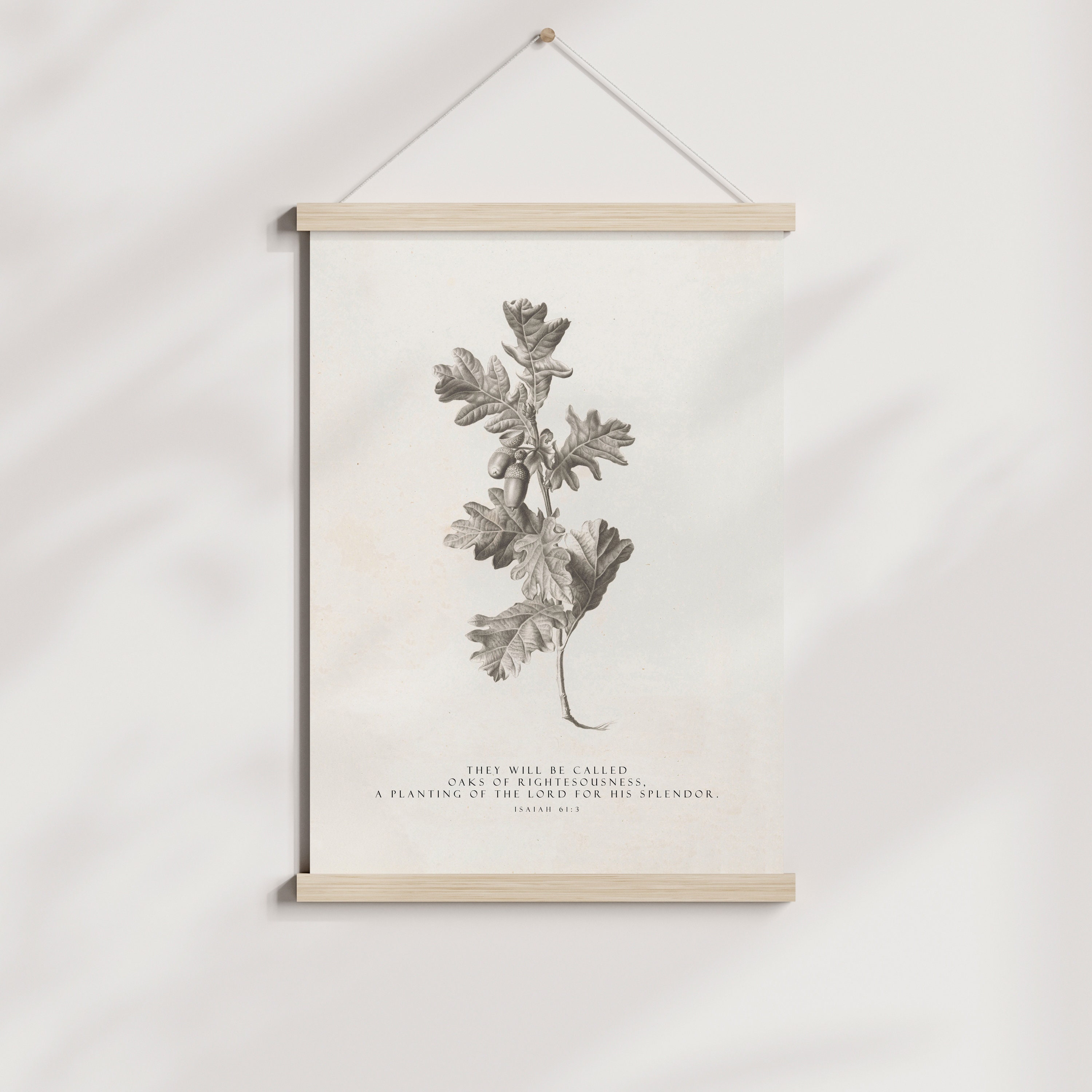 Nature Scripture Print Download. Vintage Illustration of an Oak Tree ...