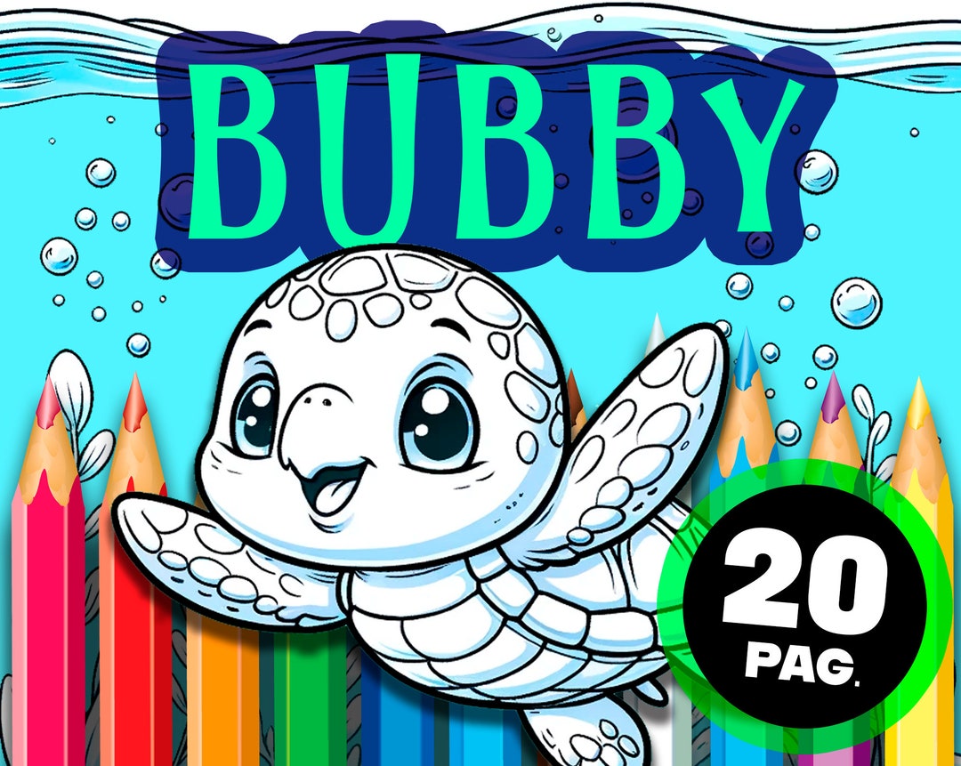 20 Coloring Pages for Kids Bubby the Turtle - Etsy