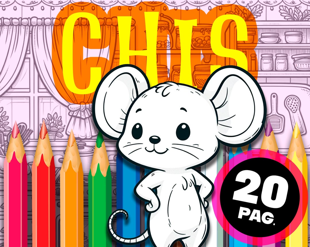 20 Coloring Pages for Children Chis, the Mouse - Etsy
