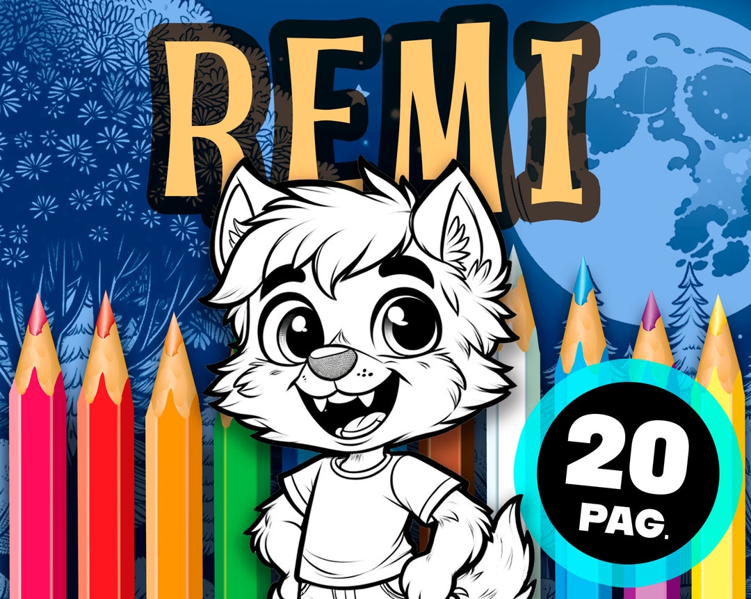 Remi the Werewolf Coloring Book for Kids - Etsy