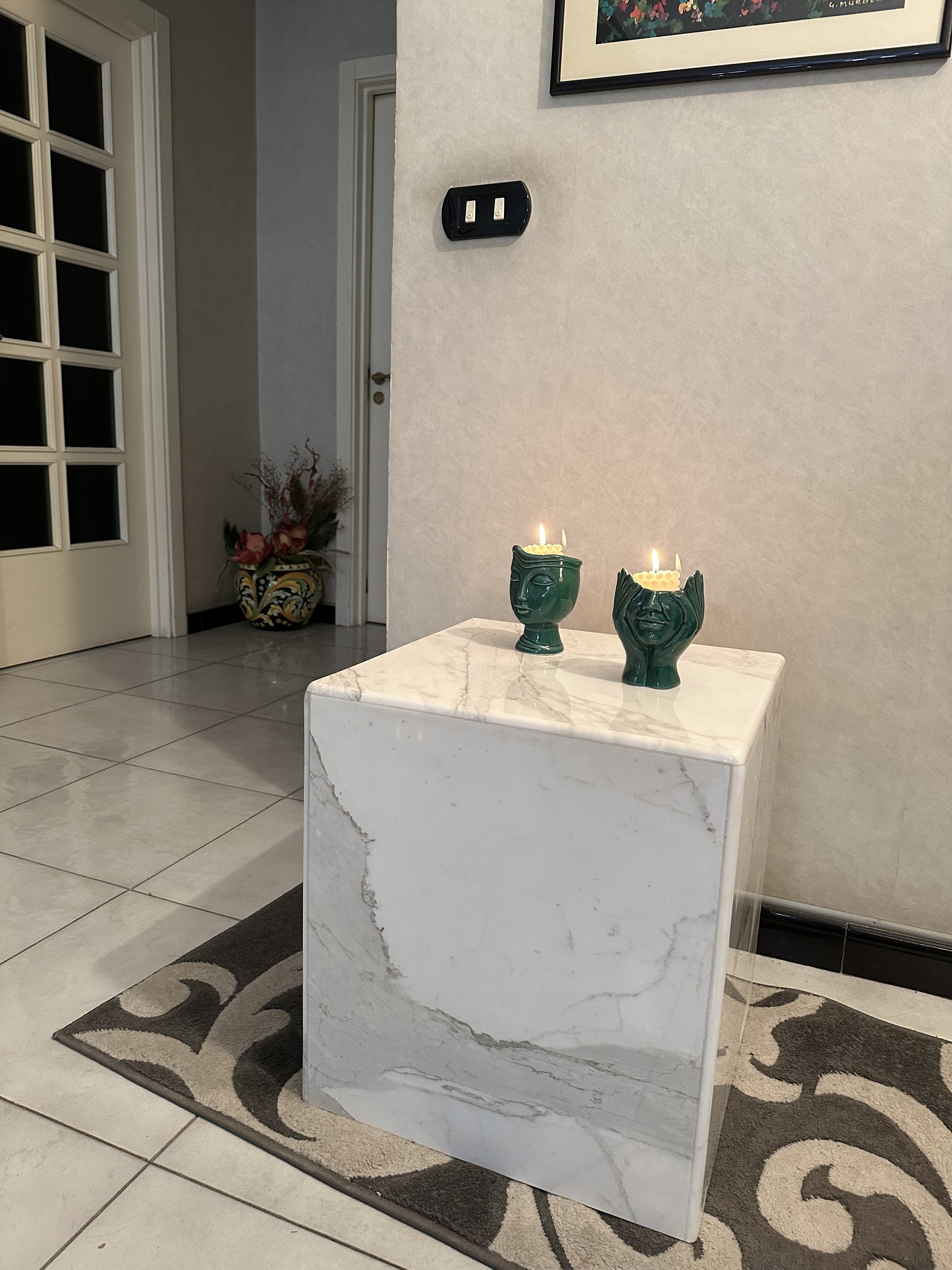 Square Marble Cube in Real Calacatta Marble, Made in Italy - Etsy