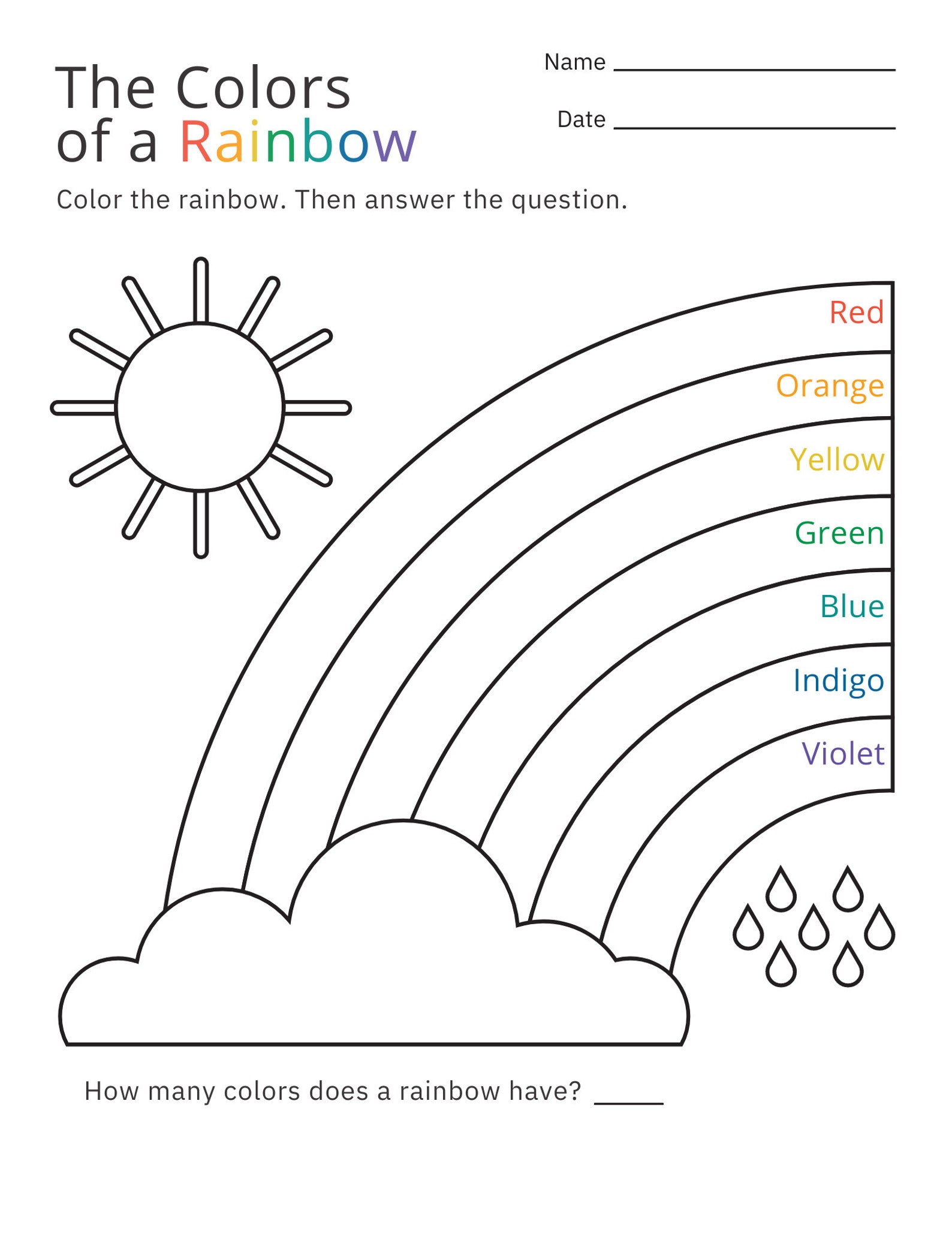 Preschool Count and Color Activity - Etsy