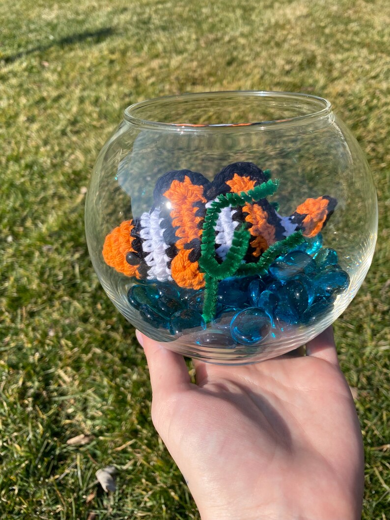 Crochet Clown Fish Bowl - Etsy