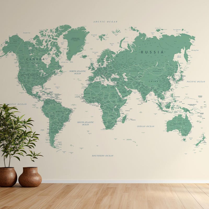 Map of Lime Green - Etsy