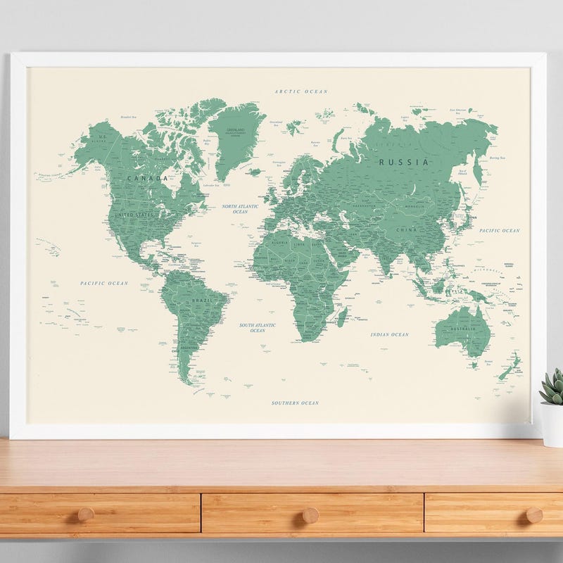 Map of Lime Green - Etsy