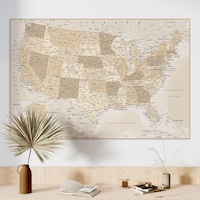 Printable US Map,usa Map Digital Download, Amerika Poster, Downloadable ...