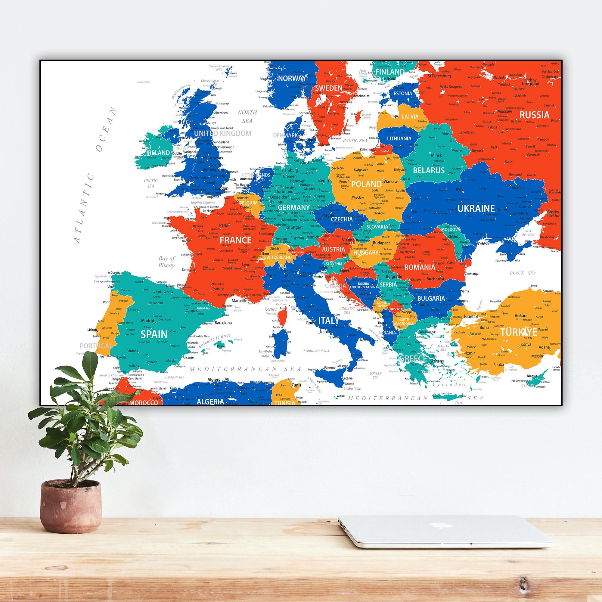 Digital Political Map of Europe - Download Highly Detailed Travel ...