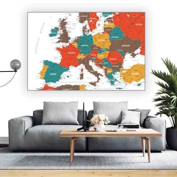 Large Map Of Europe With Countries Connecting Nepal From Europe: Map
