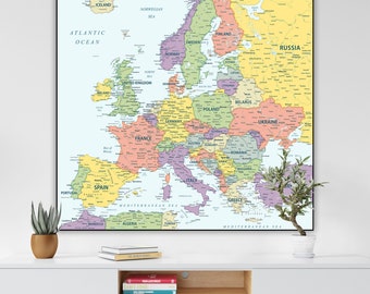 Digital Political Map of Europe 1970s, Printable European Map, Europe ...