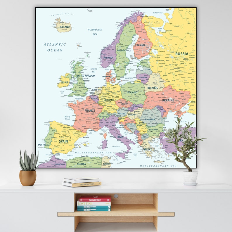 Digital Political Map of Europe Printable European Continent Map ...