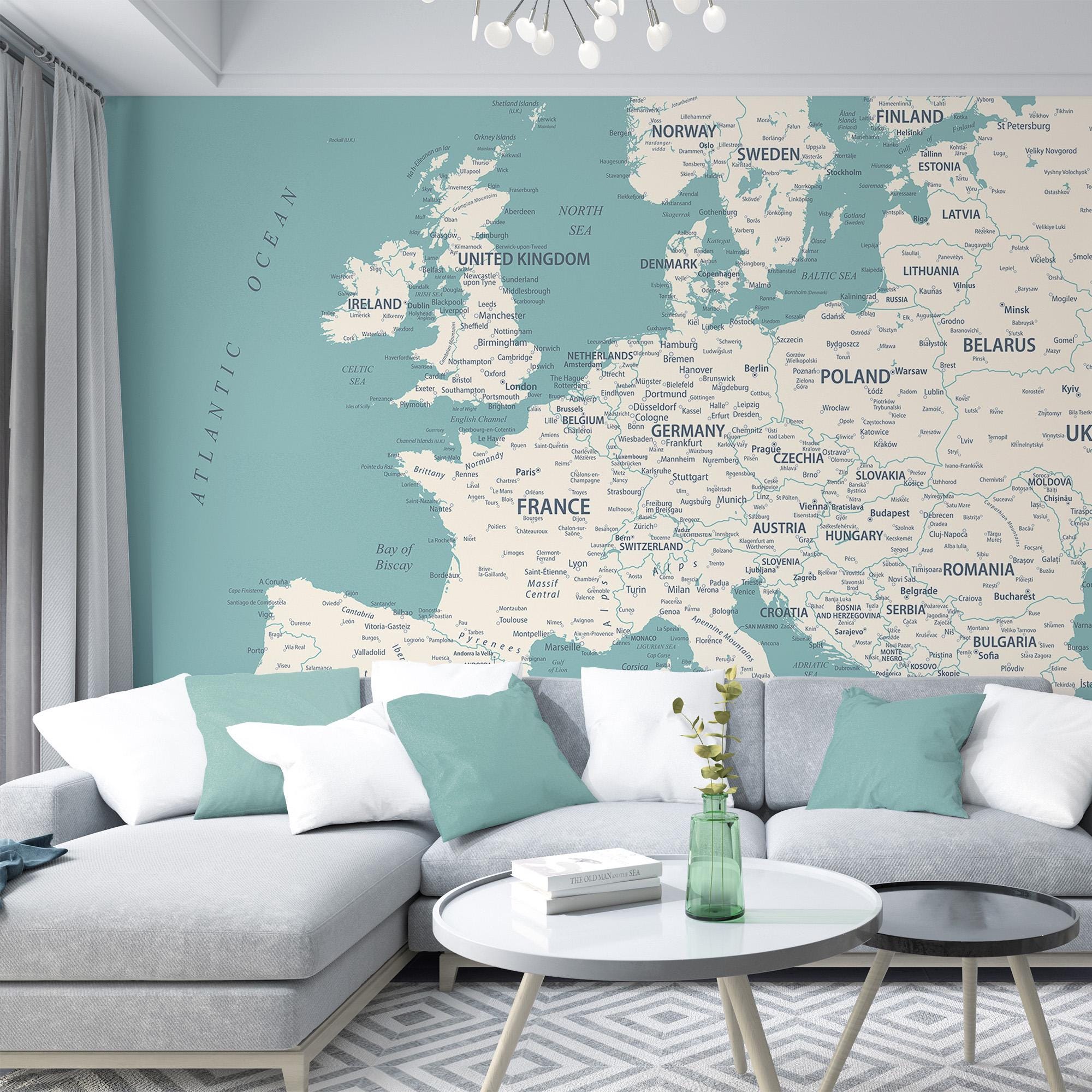 Europe Map Printable - Map of Europe Digital, European Countries ...