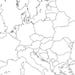Europe Map Contours - Printable Outline European Map, Mapping Countries ...