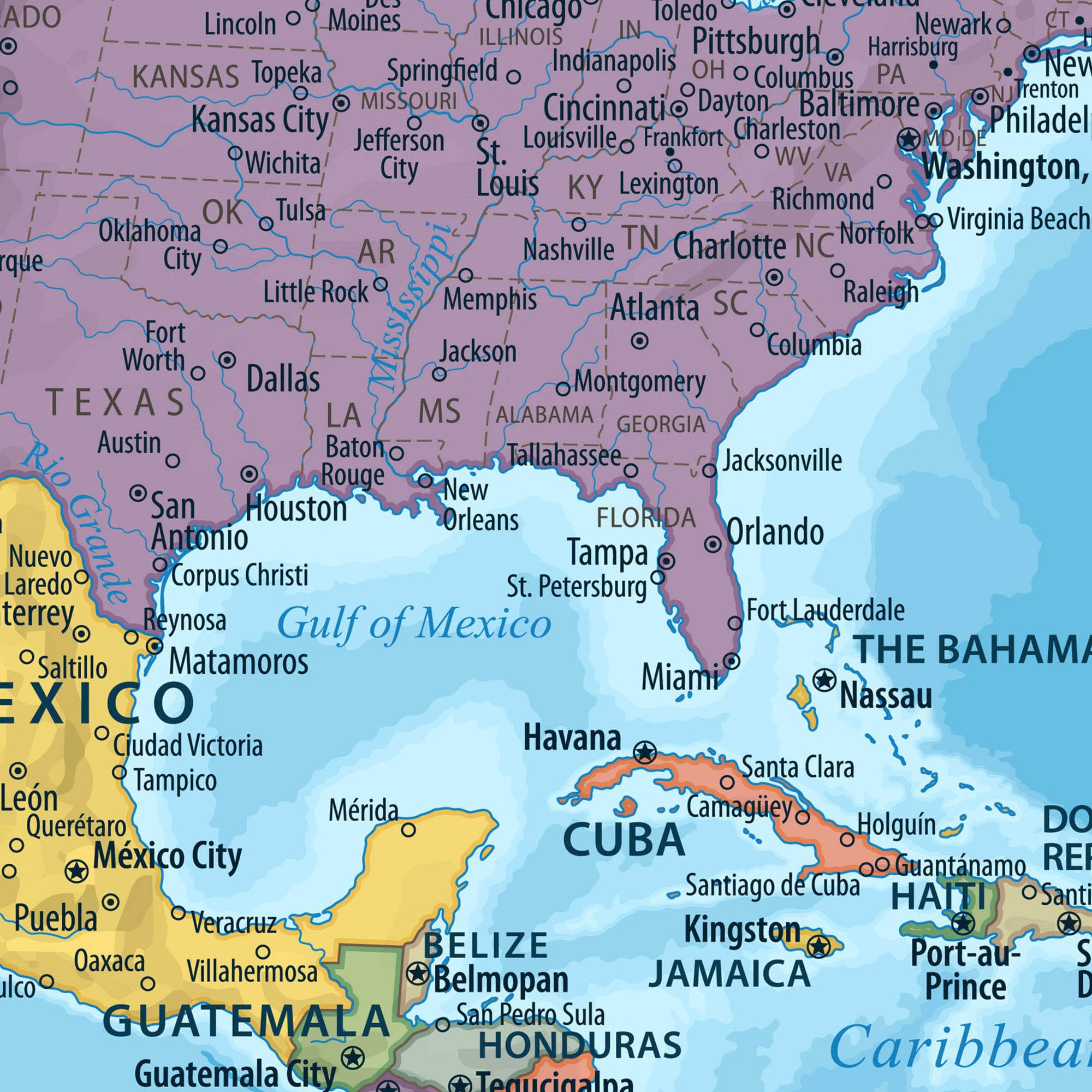 Download Detailed Political World Map - Printable Map Poster in Large ...