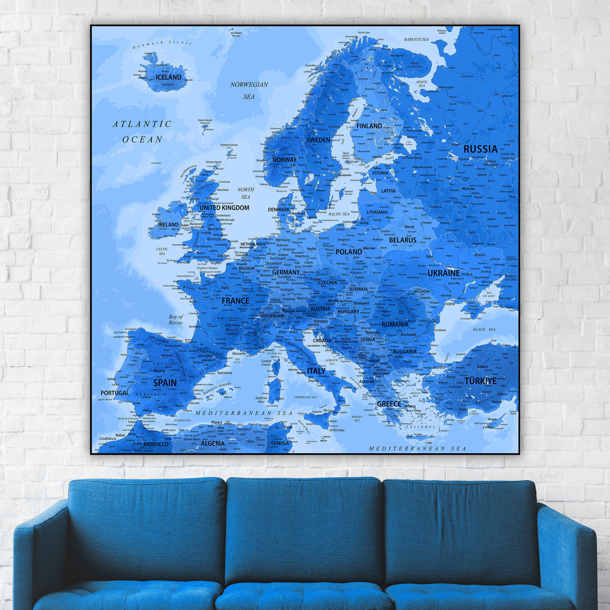 Europe Map Printable Political & Geographical Map of European Countries ...