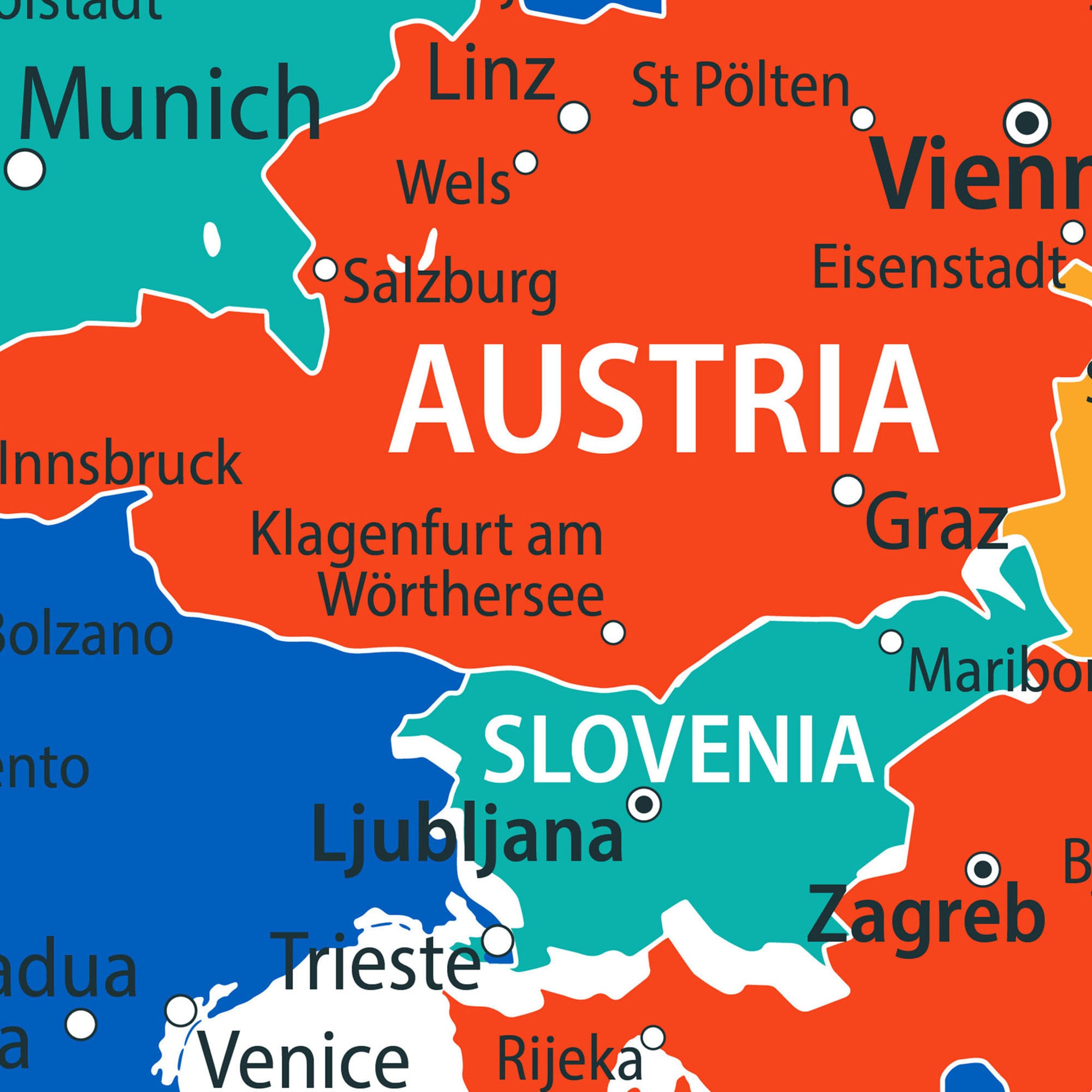 Printable Detailed Political Map of Europe, Map of European Countries ...