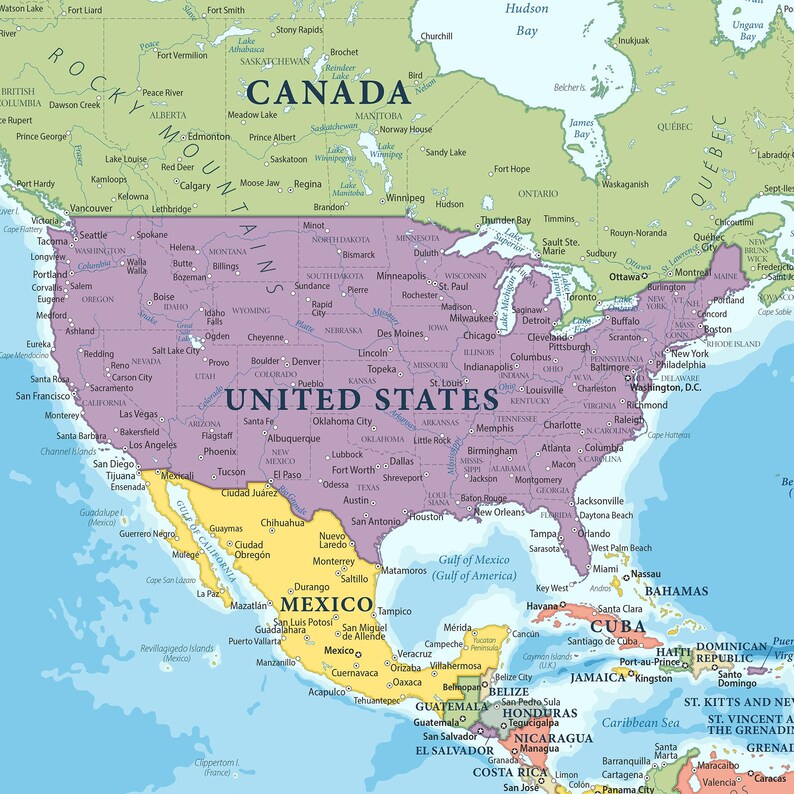Detailed Printable World Map Pacific Centered - New Political Map ...