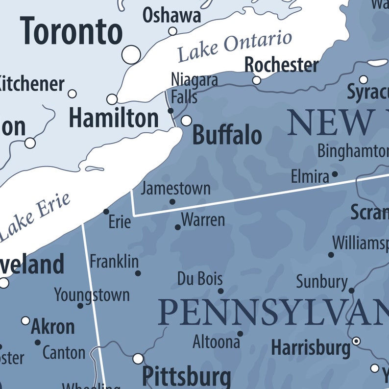 Printable USA Grey Map United States Map Digital Download Large US Map ...