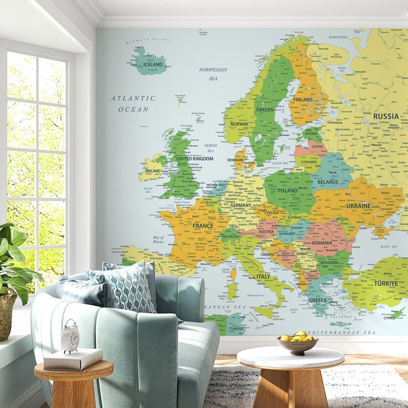 Printable Political Colorful Europe Map | Ready to Print Map for ...