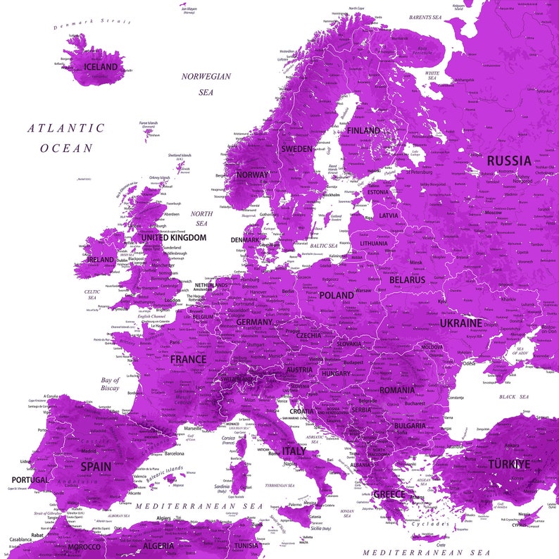Europe Map Printable - Political & Geographical Map of European ...
