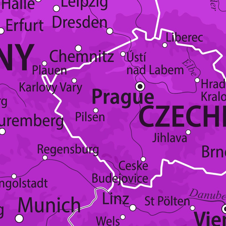 Mapa de Europa para imprimir Mapa político y geográfico de los países ...