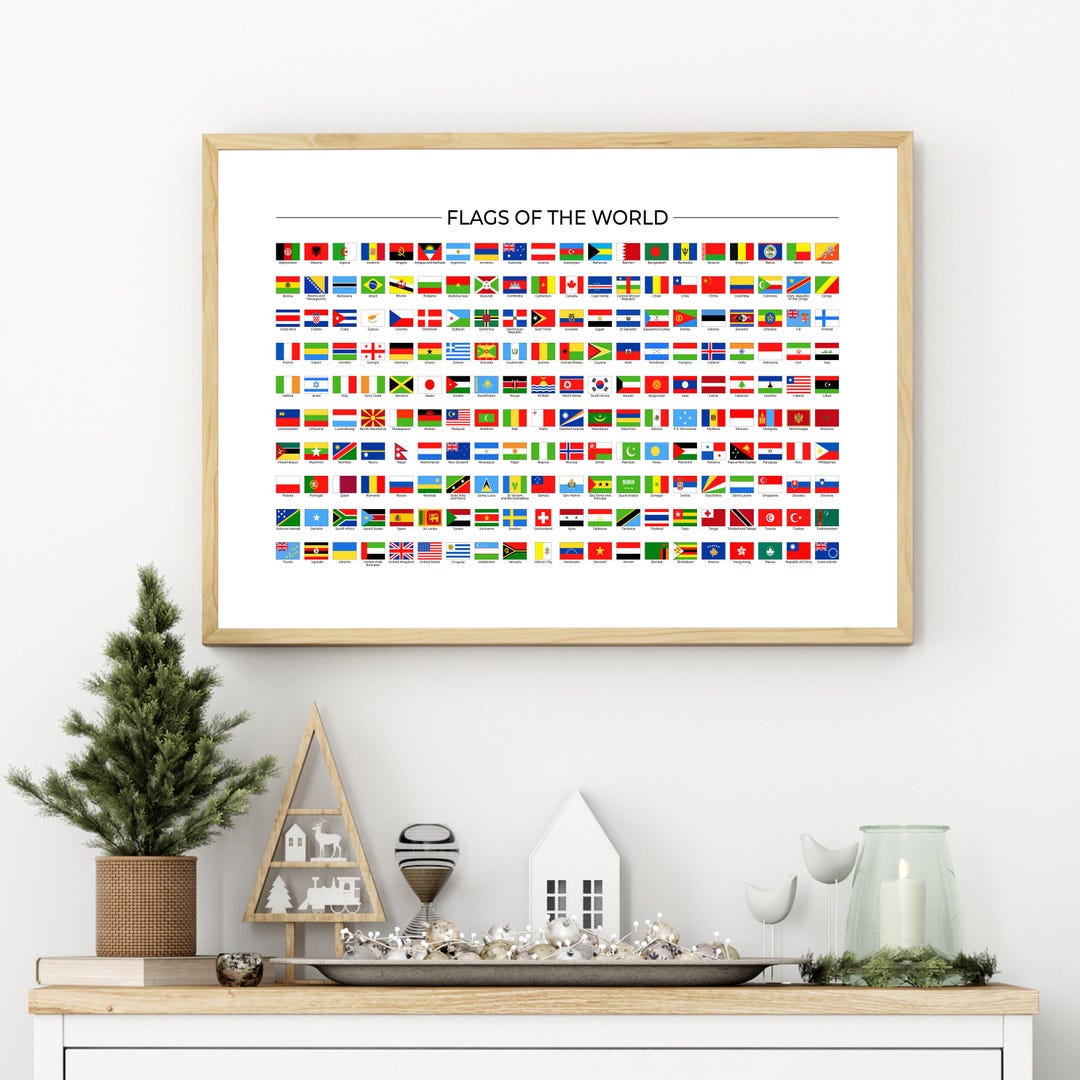 Country Flags Poster Printable - Flags of the World - Kid Flags Poster ...