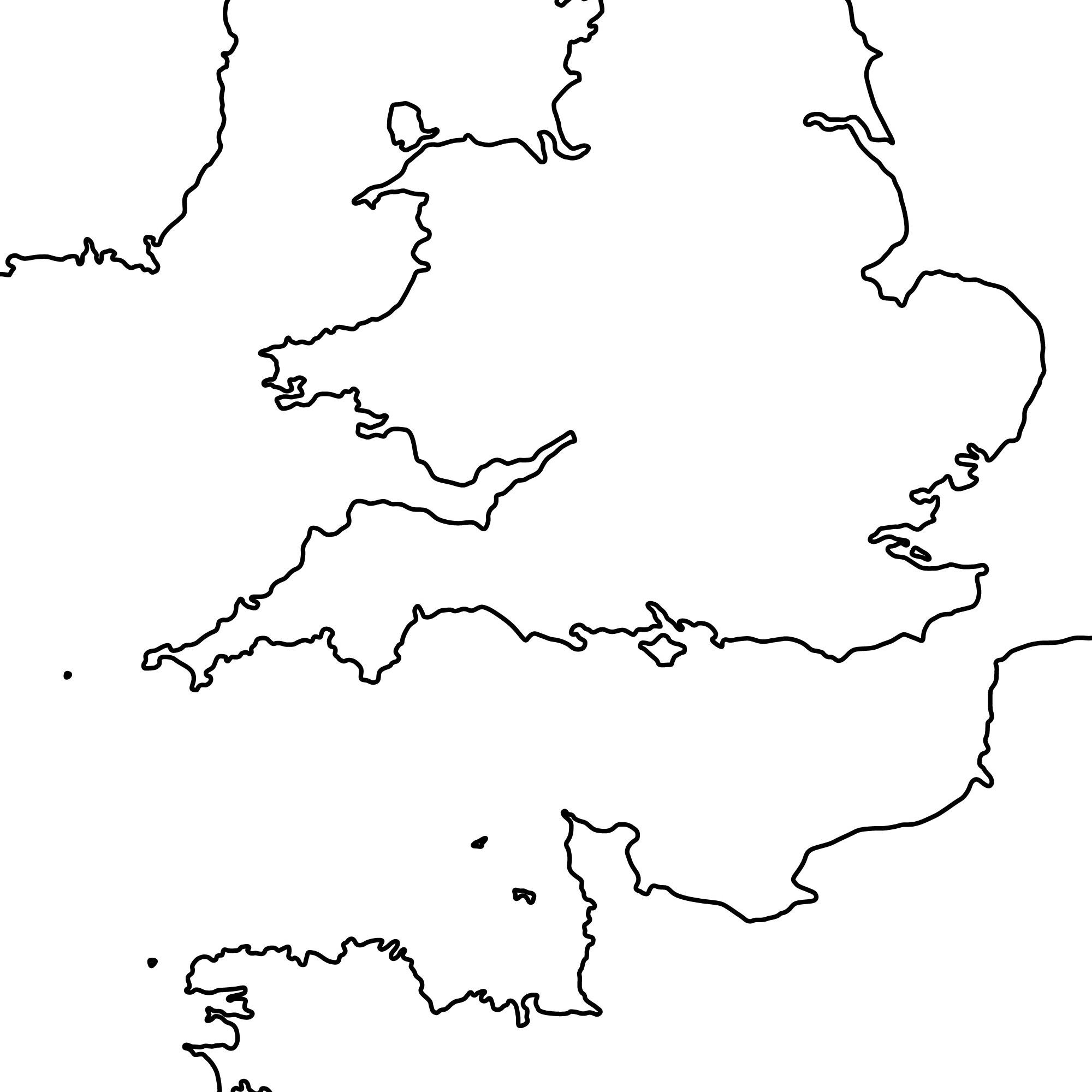 Europe Map Contours - Printable Outline European Map, Mapping Countries ...