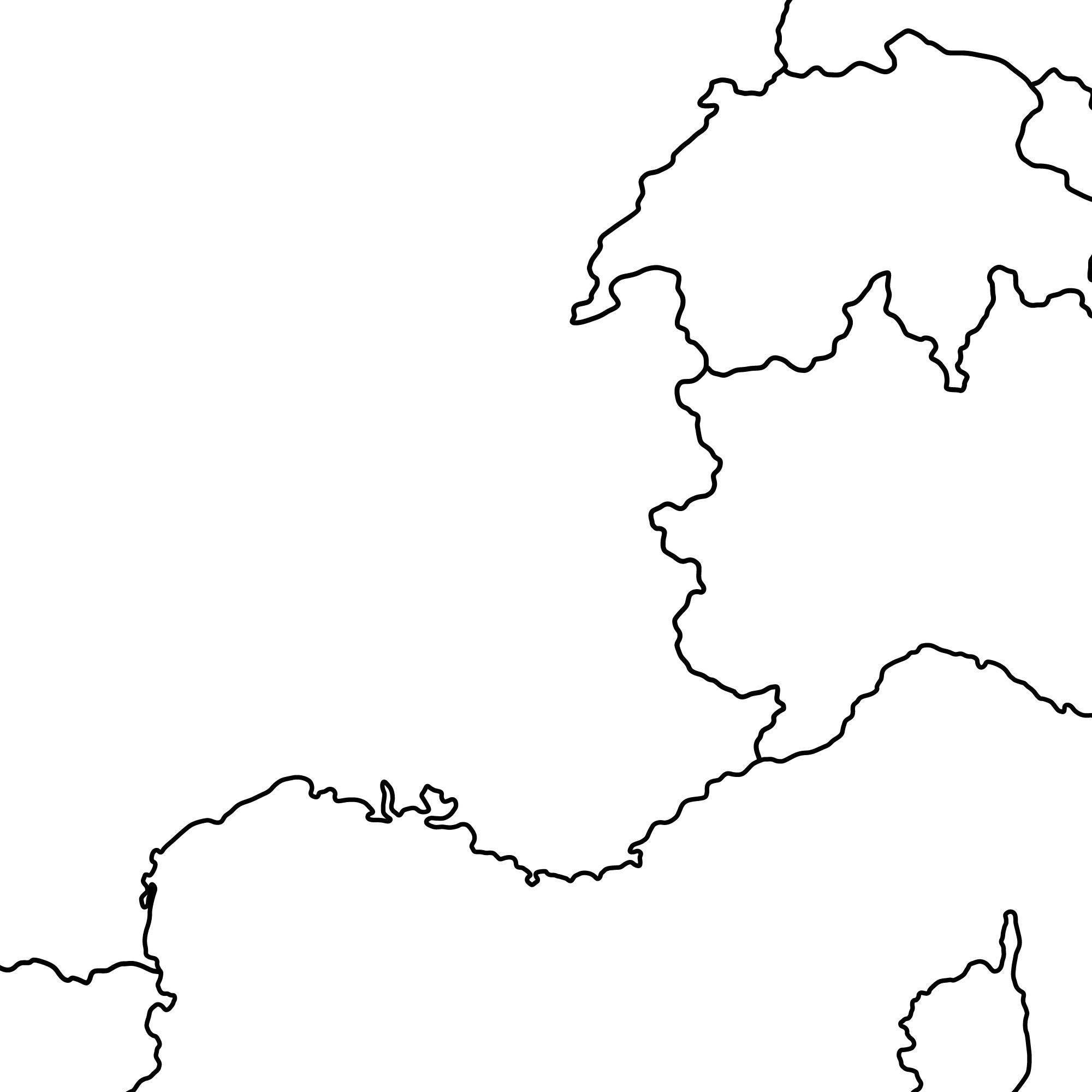 Europe Map Contours - Printable Outline European Map, Mapping Countries ...