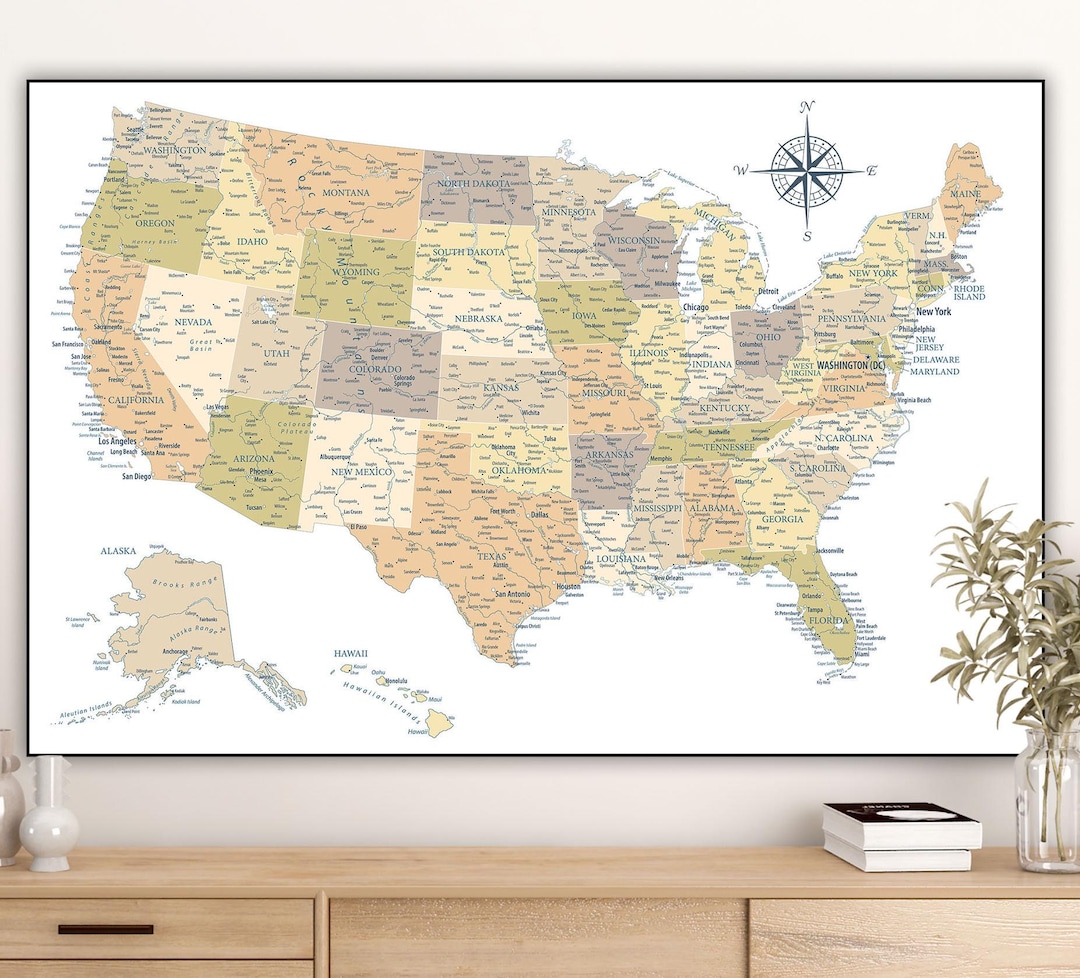 Printable United States of America Map, Detailed USA Travel Map ...