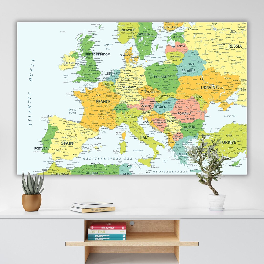 Digital Political Map of Europe, Detailed Printable European Map ...