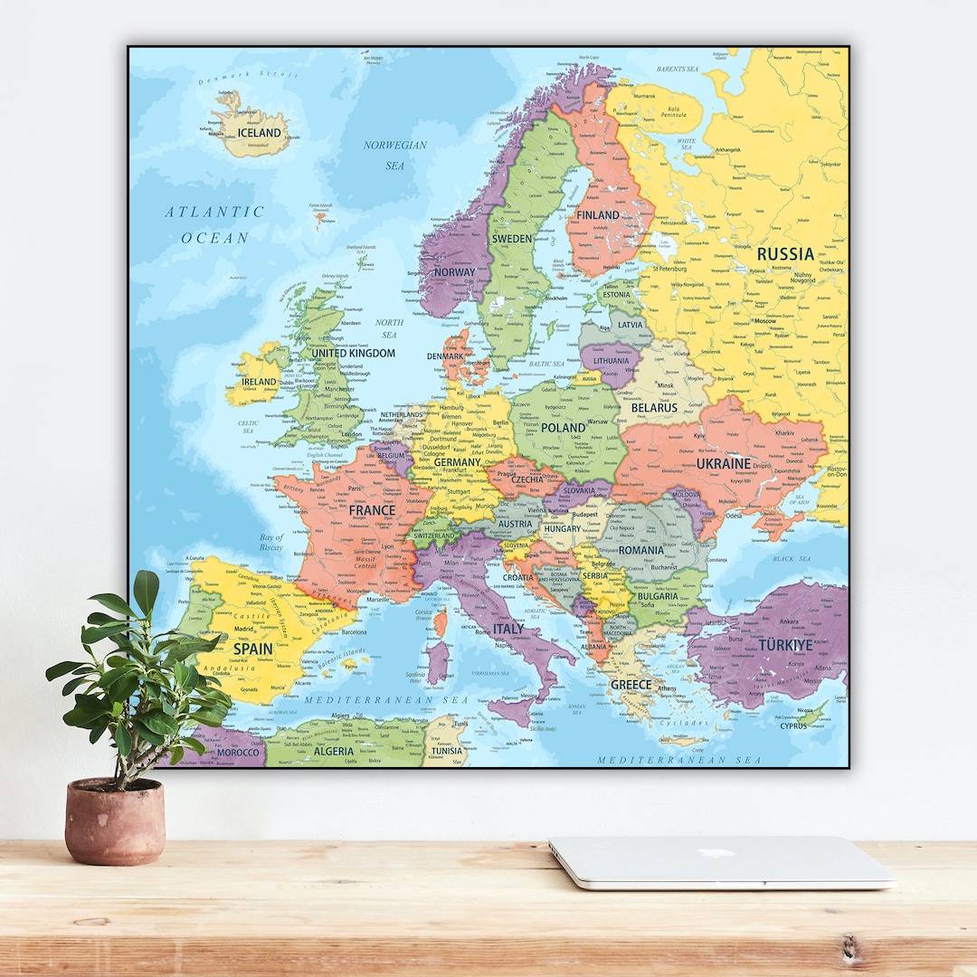 Digital Political Map of Europe, Detailed Printable European Map ...