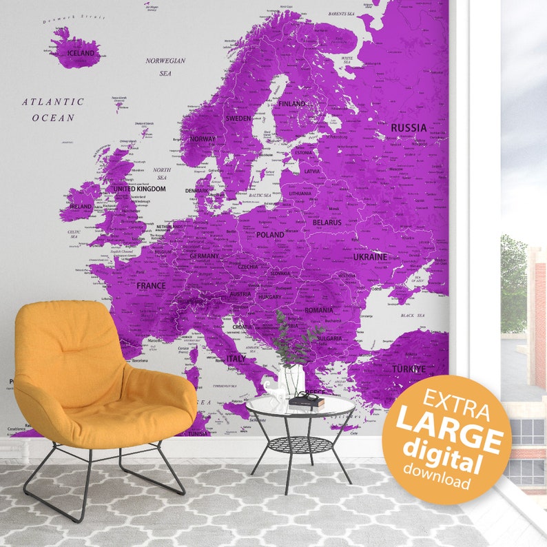 Mapa de Europa para imprimir - Mapa político y geográfico de los países ...