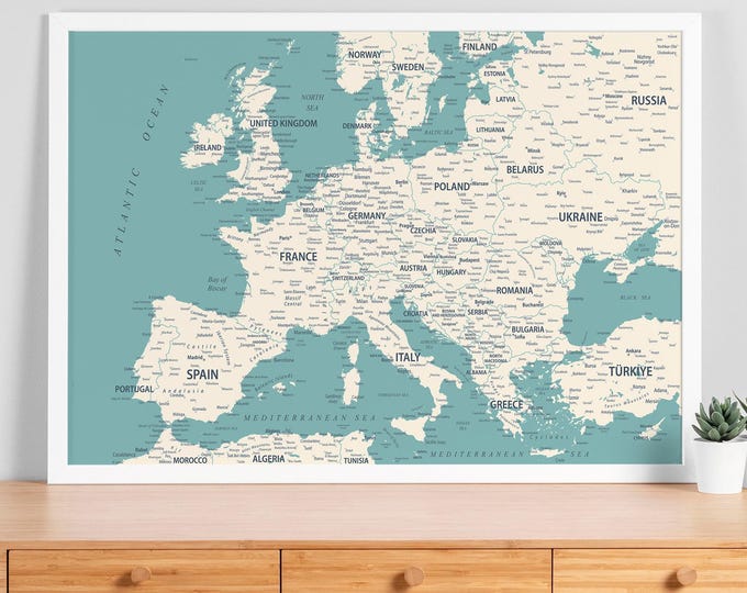 Poster, Many Sizes Available; Cia Map of Europe 2004 - Etsy Canada