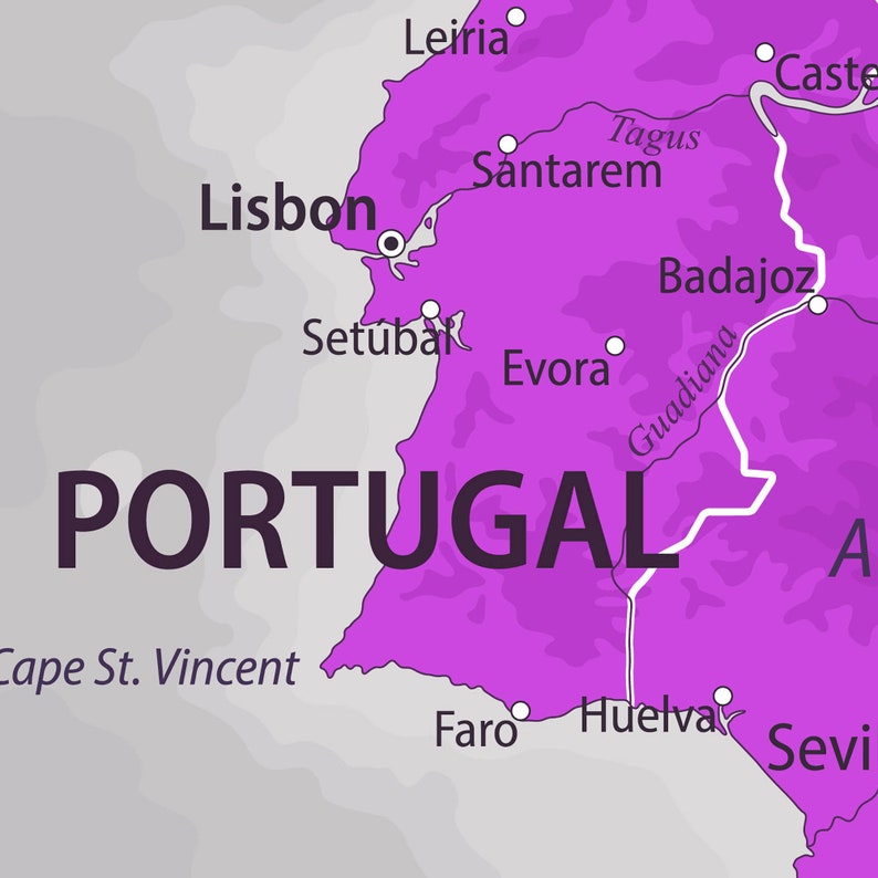 Mapa de Europa morado / Mapa de países europeos Descargar / Mapa de ...
