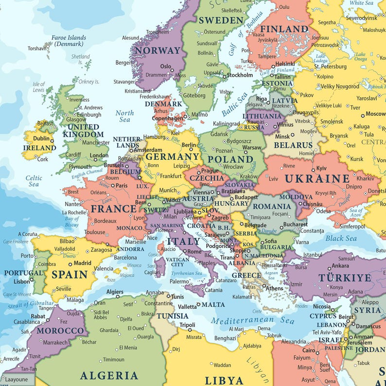 Detailed Printable World Map Pacific Centered - New Political Map ...