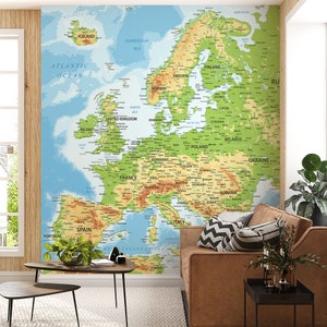 Printable Physical Map of Europe, Detailed Map of European Countries ...