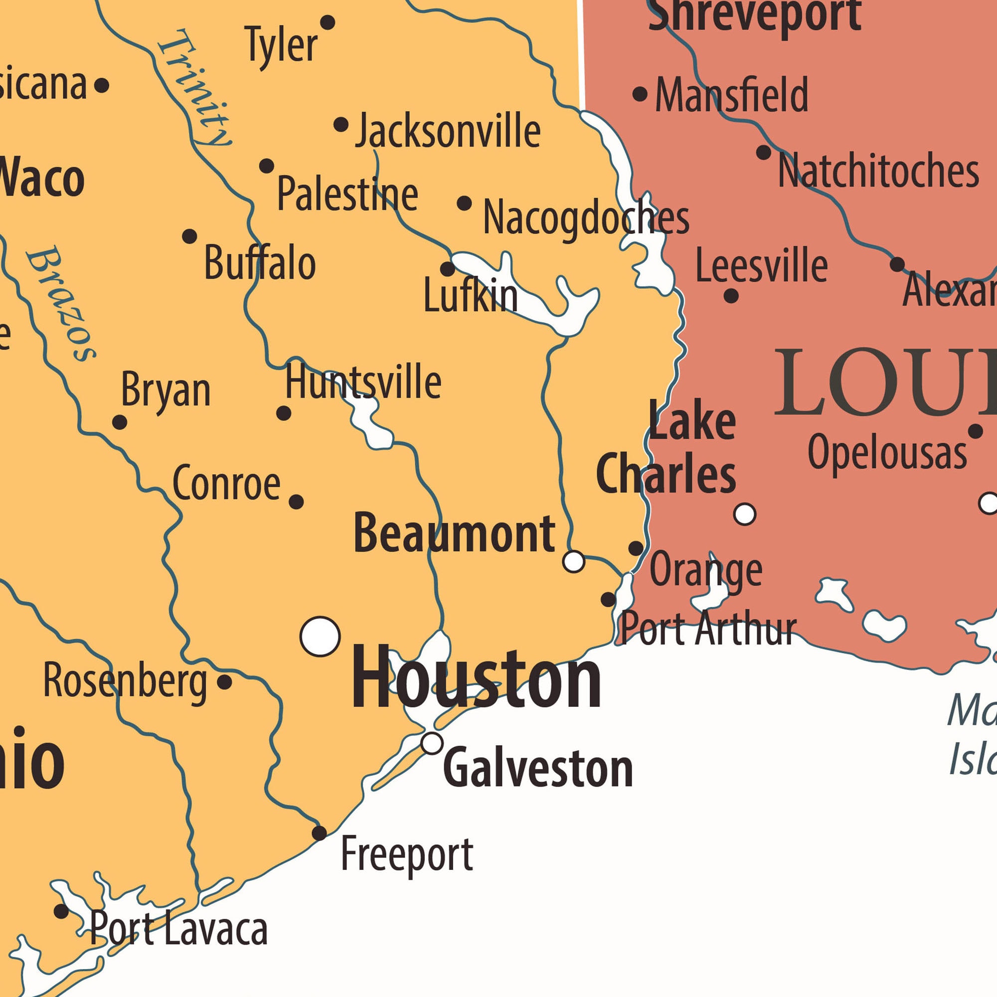 USA Color Map Digital Download Detailed United States Map Styled High ...